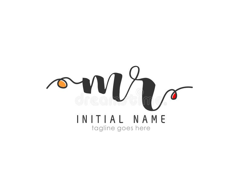 MR Signature Initial Logo Template Vector. Initial Signature Logo ...