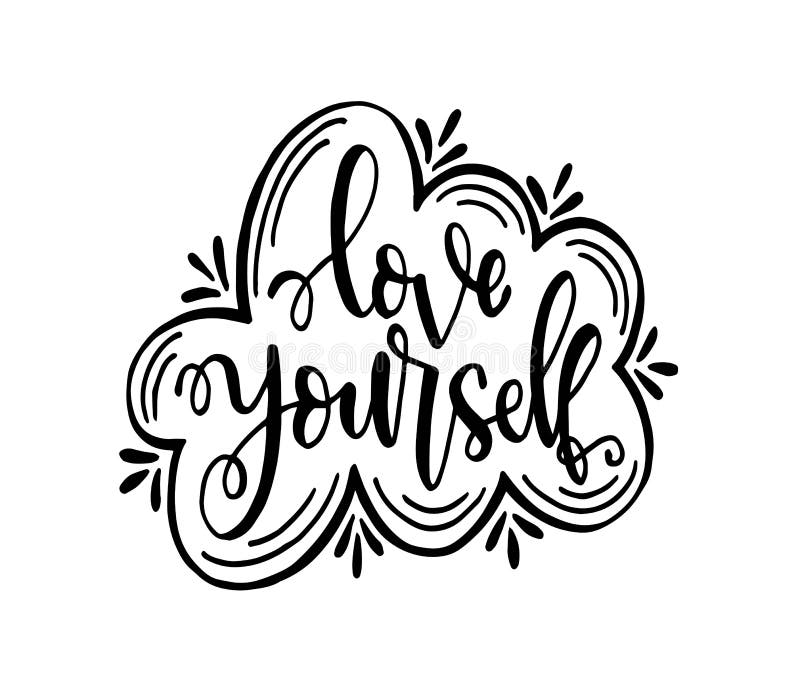 Be Yourself, Hand Lettering Inscription Text, Motivation and ...