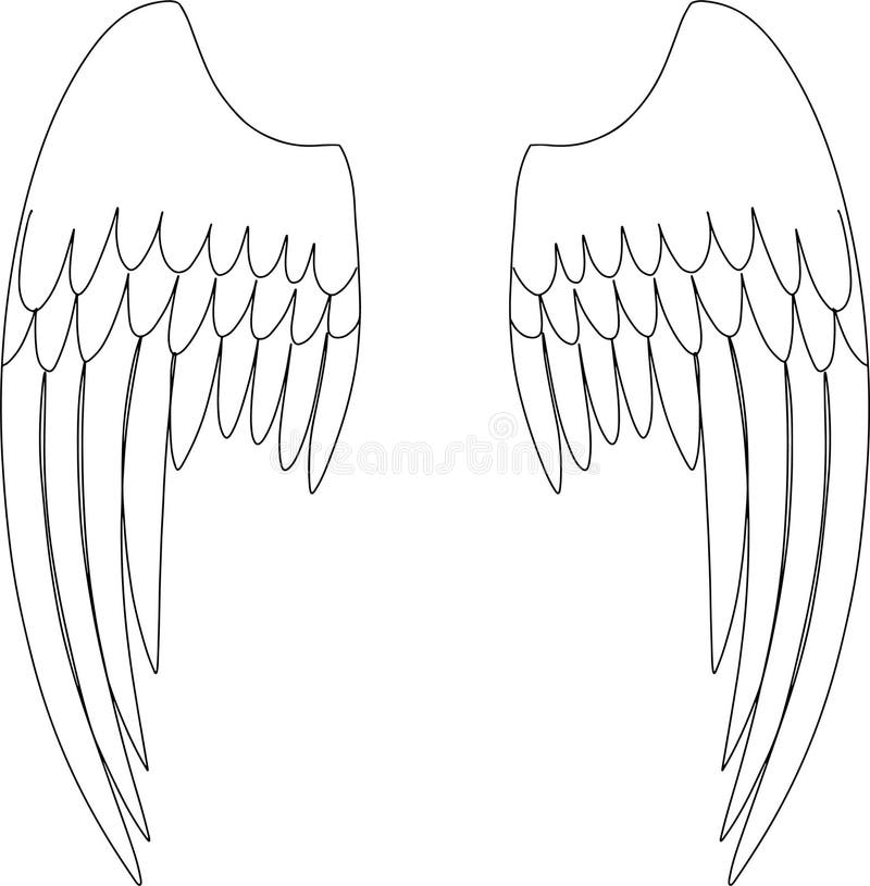 Angel Wings Texture Pattern Vector Drawing Stock Vector - Illustration ...