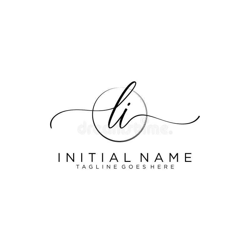 LI Beauty Vector Initial Logo, Handwriting Logo of Initial Signature ...