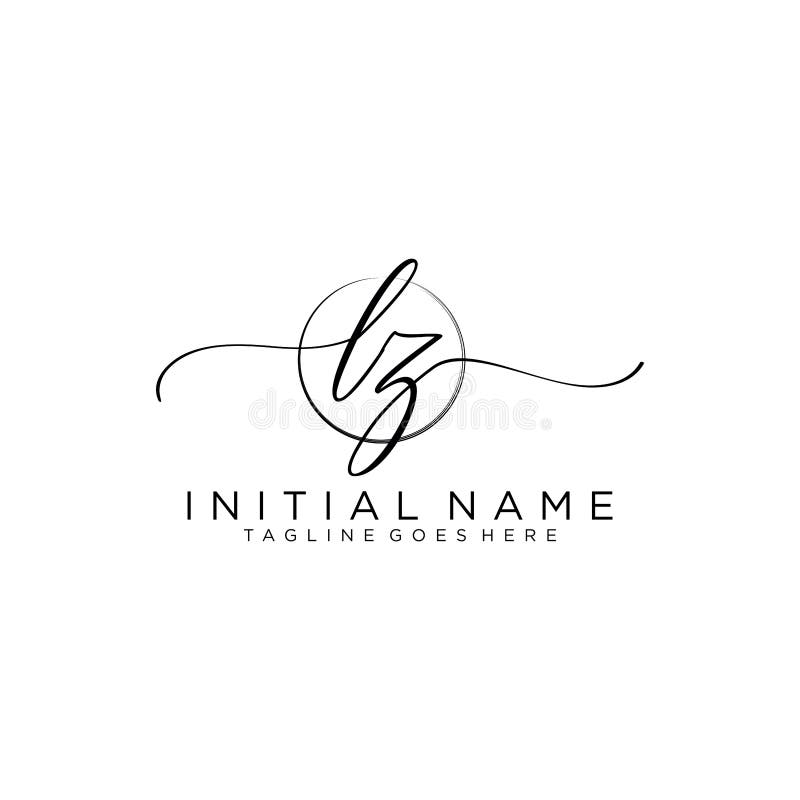 LZ Beauty Vector Initial Logo, Handwriting Logo of Initial Signature ...