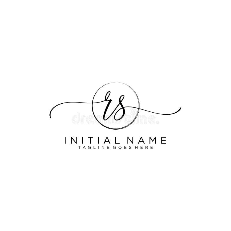 Initials RS logo stock vector. Illustration of color - 98280680