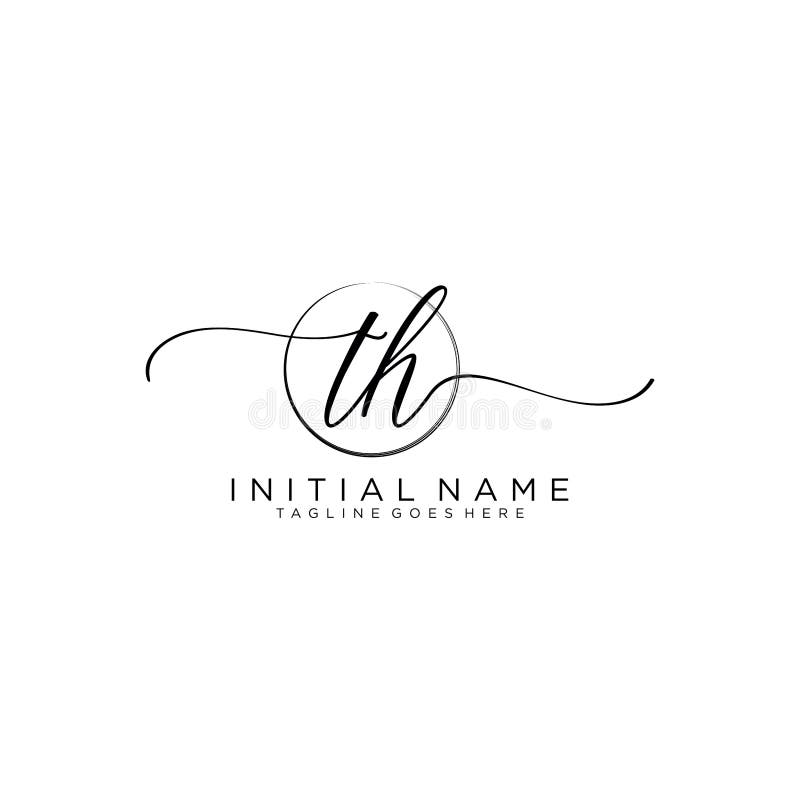 TH Beauty Vector Initial Logo, Handwriting Logo of Initial Signature ...
