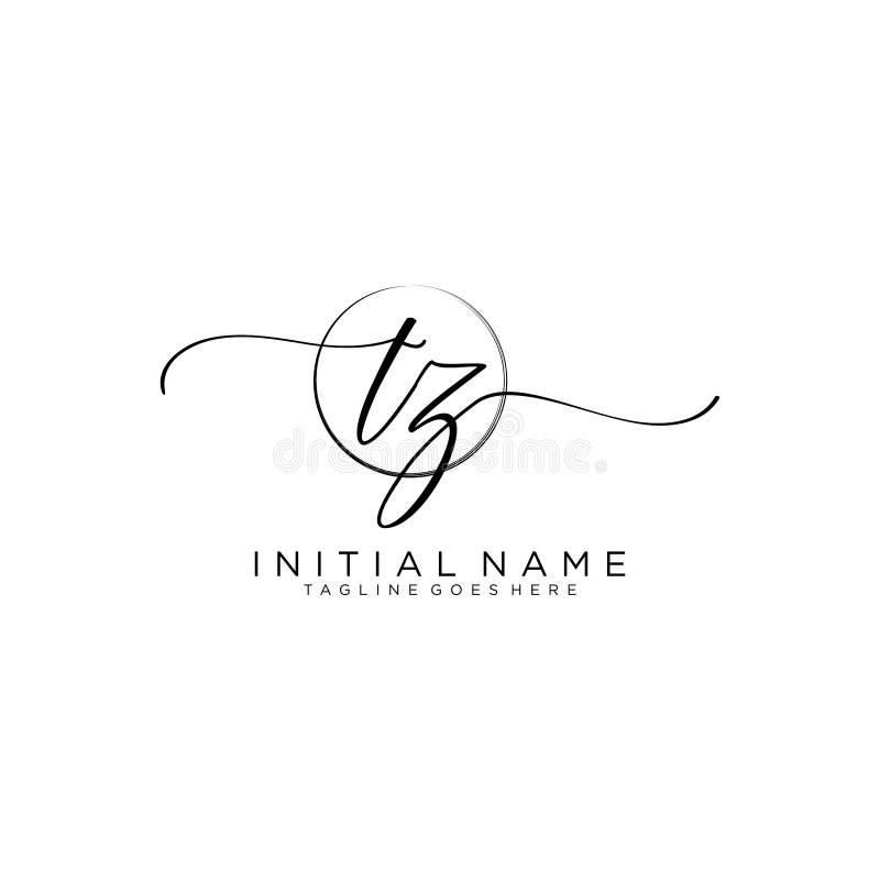 TZ Beauty Vector Initial Logo, Handwriting Logo of Initial Signature ...