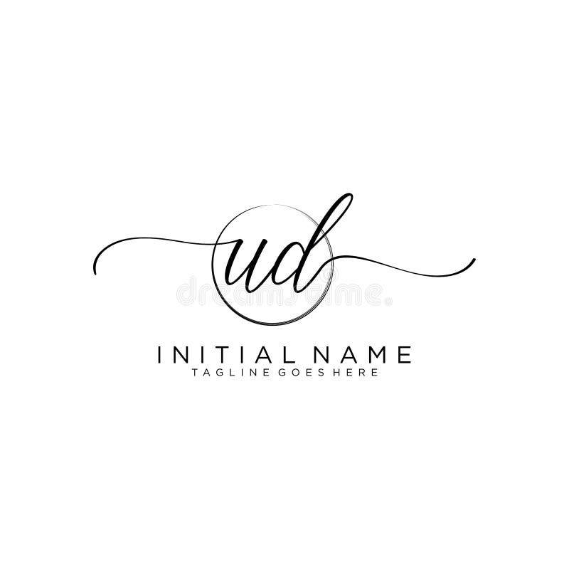 UD Beauty Vector Initial Logo, Handwriting Logo of Initial Signature ...