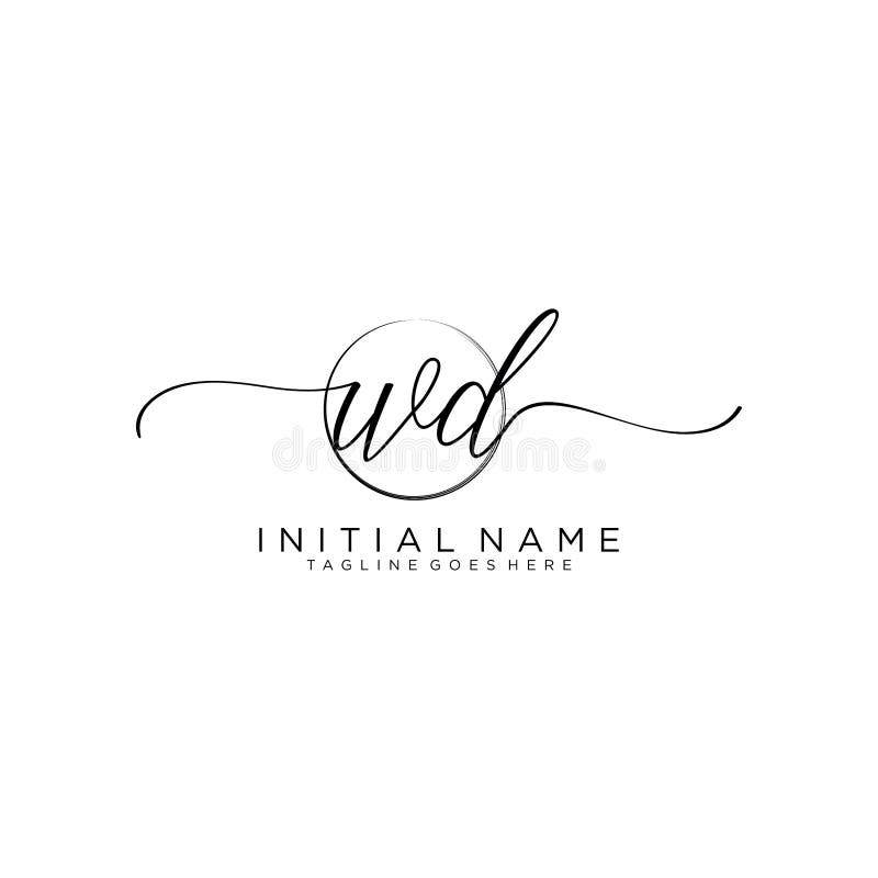 WD Beauty Vector Initial Logo, Handwriting Logo of Initial Signature ...