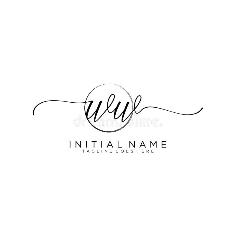 WW Beauty Vector Initial Logo, Handwriting Logo of Initial Signature ...