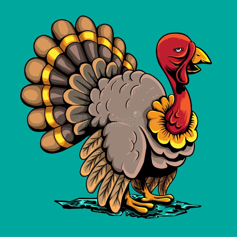 Chicken Turkey Vector Art Concept Design Stock Vector - Illustration of ...