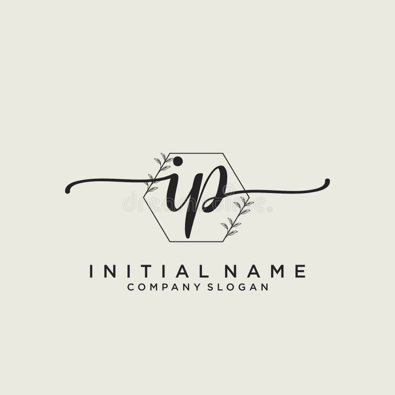 IP Beauty Vector Initial Logo, Handwriting Logo of Initial Signature ...