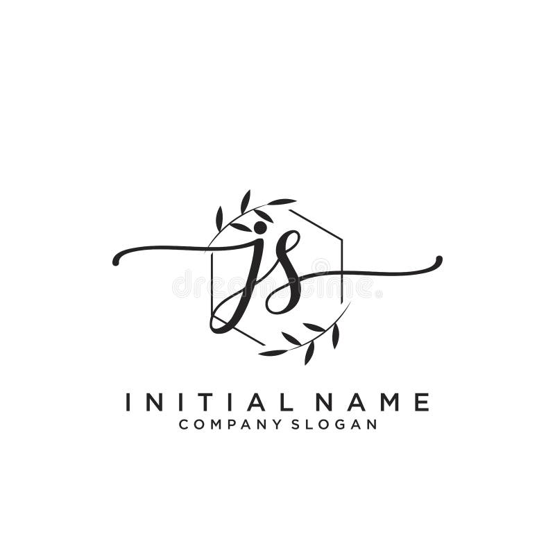 JS Beauty Vector Initial Logo, Handwriting Logo of Initial Signature ...