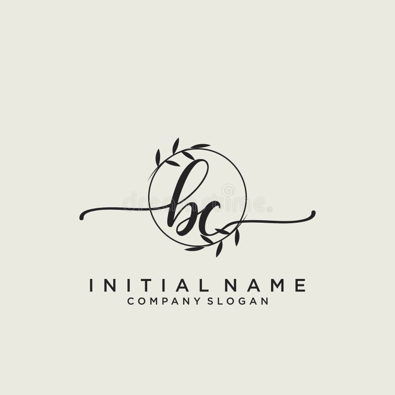BC Beauty Vector Initial Logo, Handwriting Logo of Initial Signature ...