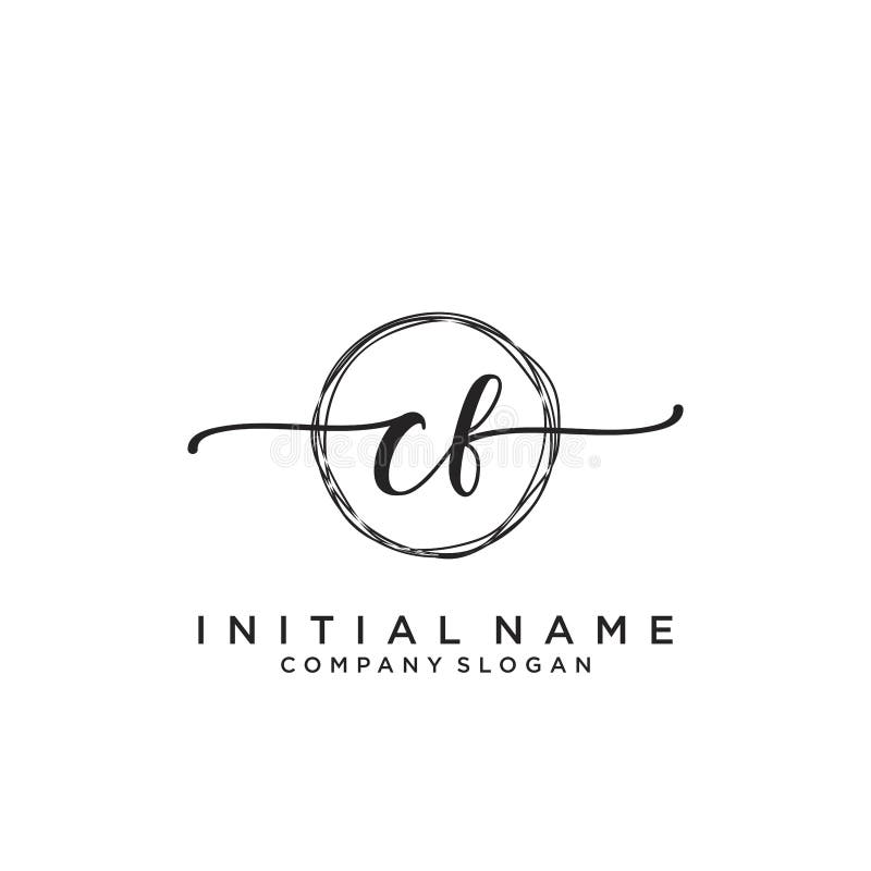 CF Beauty Vector Initial Logo, Handwriting Logo of Initial Signature ...