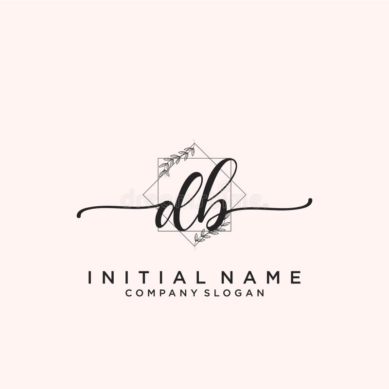 DB Beauty Vector Initial Logo, Handwriting Logo of Initial Signature ...