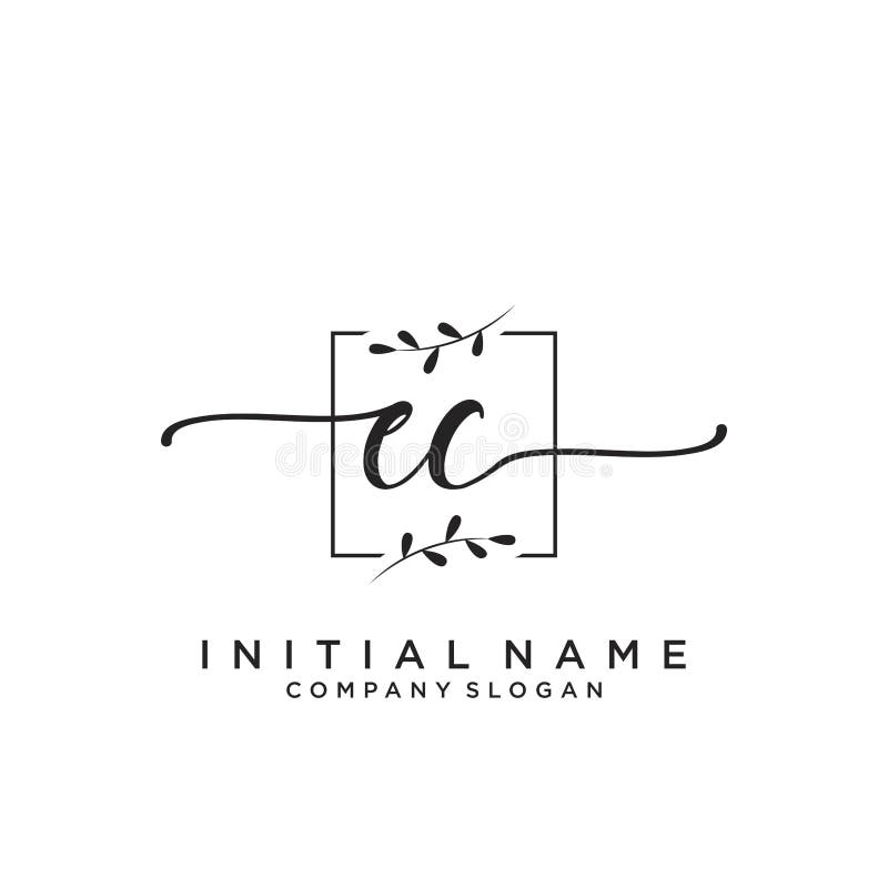 EC Beauty Vector Initial Logo, Handwriting Logo of Initial Signature ...