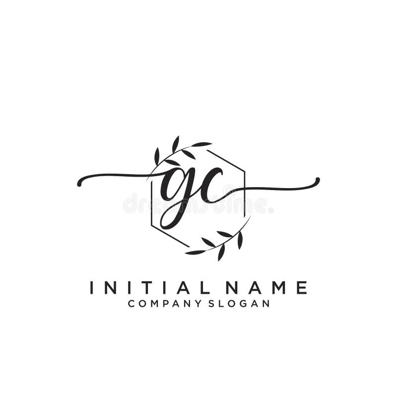 GC Beauty Vector Initial Logo, Handwriting Logo of Initial Signature ...