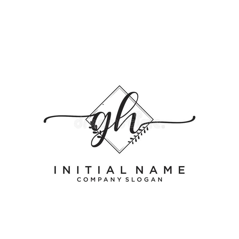 GH Beauty Vector Initial Logo, Handwriting Logo of Initial Signature ...