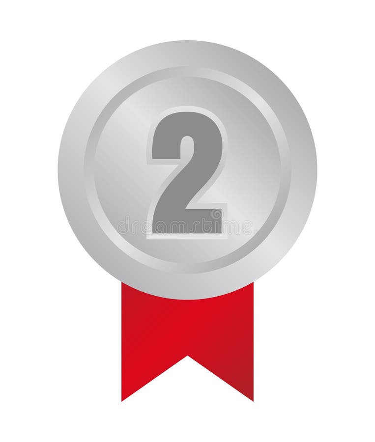 Ranking Medal Icon Illustration / 2nd Place Stock Vector - Illustration ...