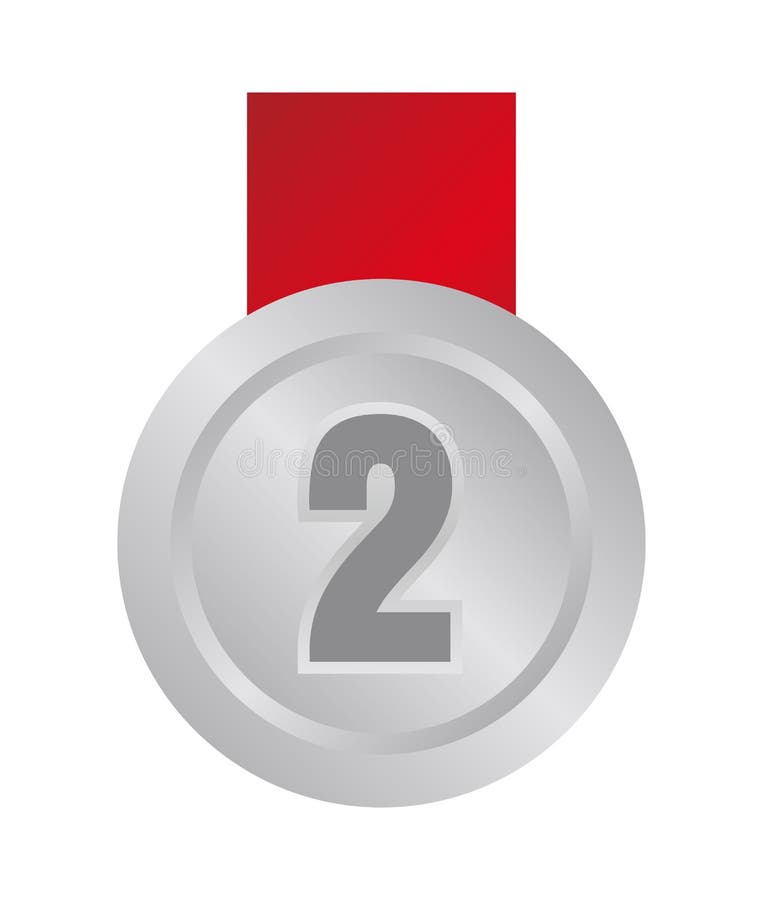 Ranking Medal Icon Illustration / 2nd Place Stock Vector - Illustration ...