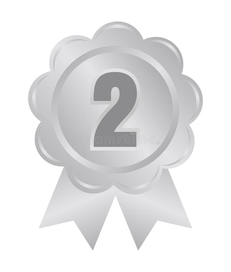 Ranking Medal Icon Illustration / 2nd Place Stock Vector - Illustration ...