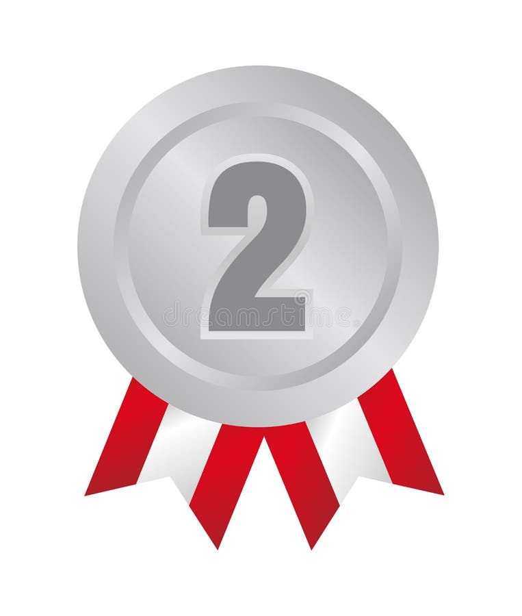 Ranking Medal Icon Illustration / 2nd Place Stock Vector - Illustration ...