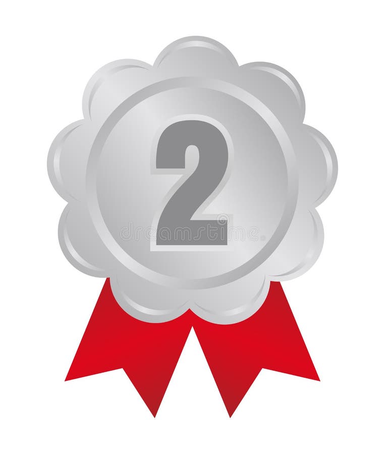 Ranking Medal Icon Illustration / 2nd Place Stock Vector - Illustration ...