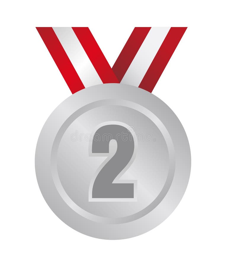 Ranking Medal Icon Illustration / 2nd Place Stock Vector - Illustration ...