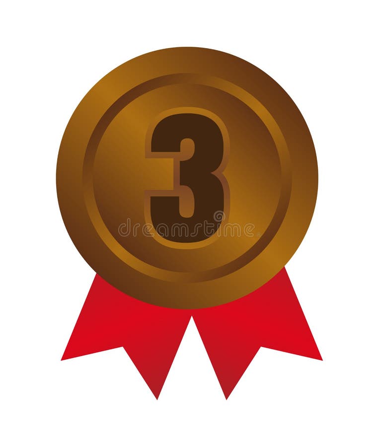 Ranking Medal Icon Illustration / 3rd Place Stock Vector - Illustration ...