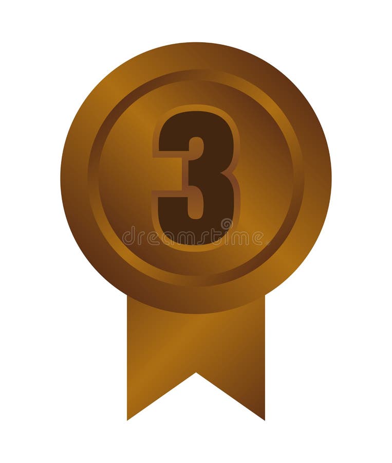 Ranking Medal Icon Illustration / 3rd Place Stock Vector - Illustration ...