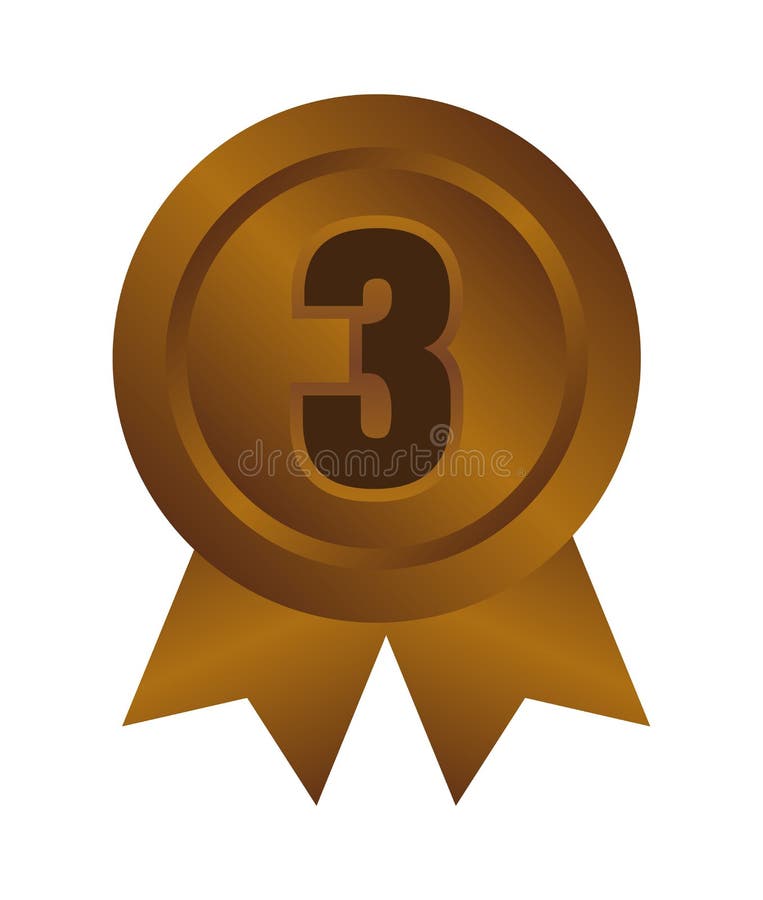 Ranking Medal Icon Illustration / 3rd Place Stock Vector - Illustration ...