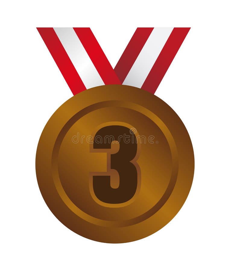 Ranking Medal Icon Illustration / 3rd Place Stock Vector - Illustration ...