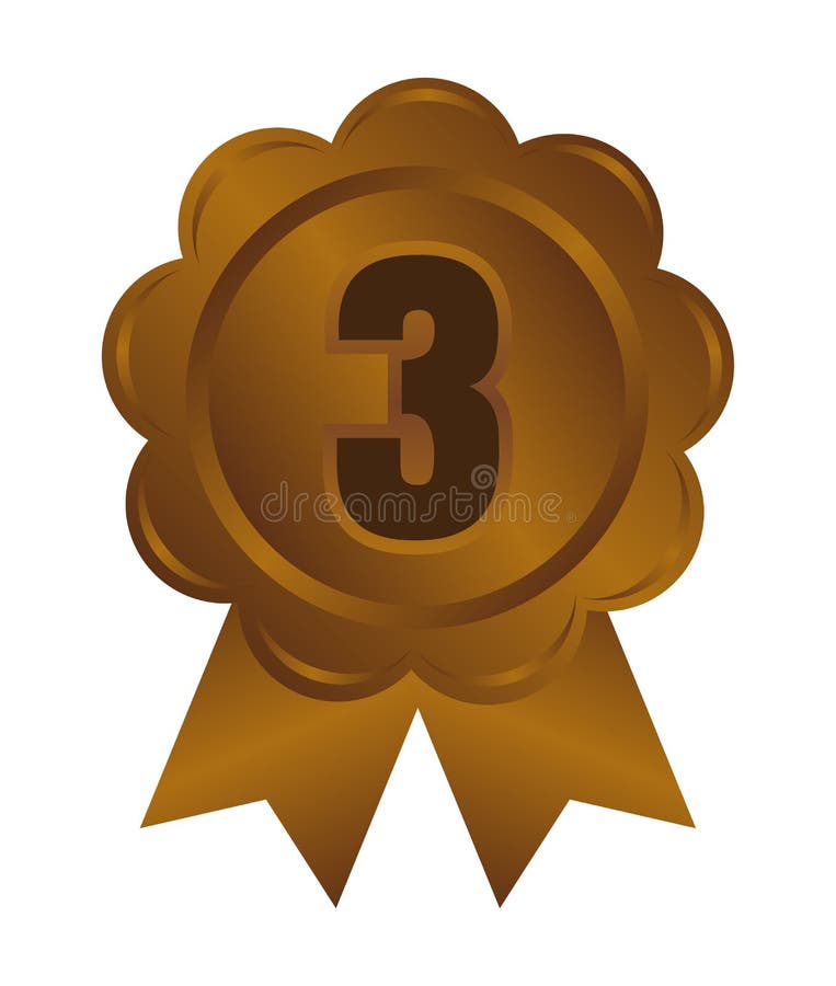 Ranking Medal Icon Illustration / 3rd Place Stock Vector - Illustration ...