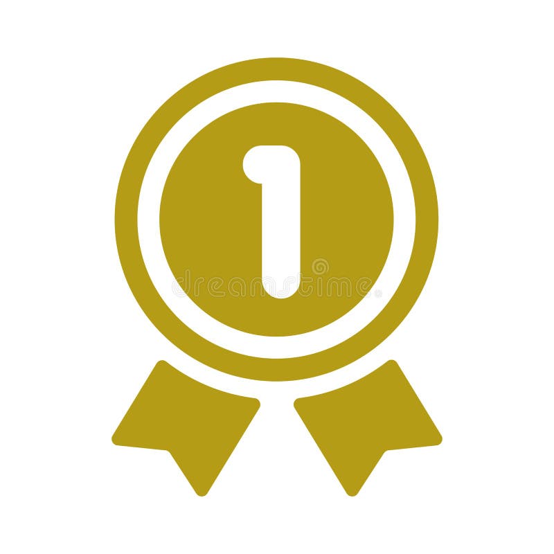 Ranking Medal Icon Flat Illustration / 1st Place Stock Vector ...