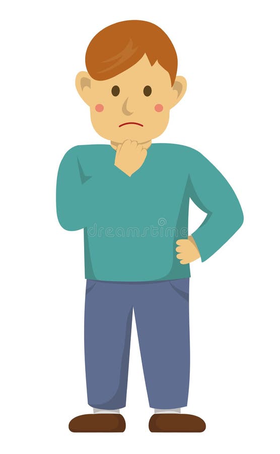 Men`s Action Gesture Pattern Illustration / Thinking Stock Vector ...