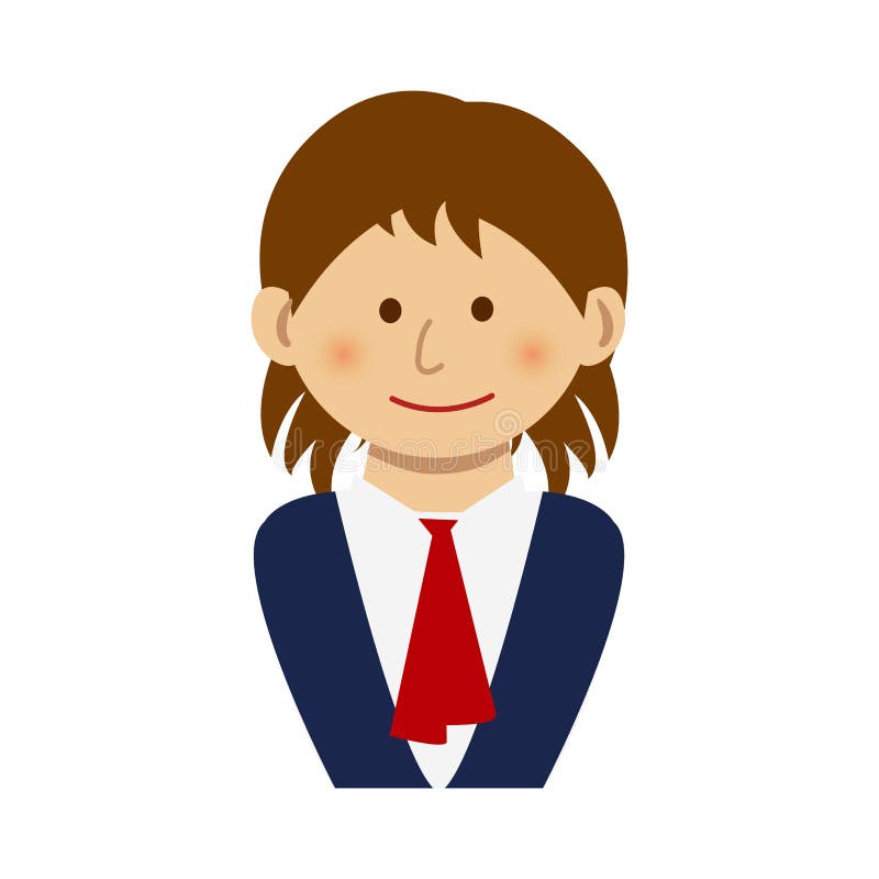 Female Student`s Upper Body Illustration Stock Vector - Illustration of ...