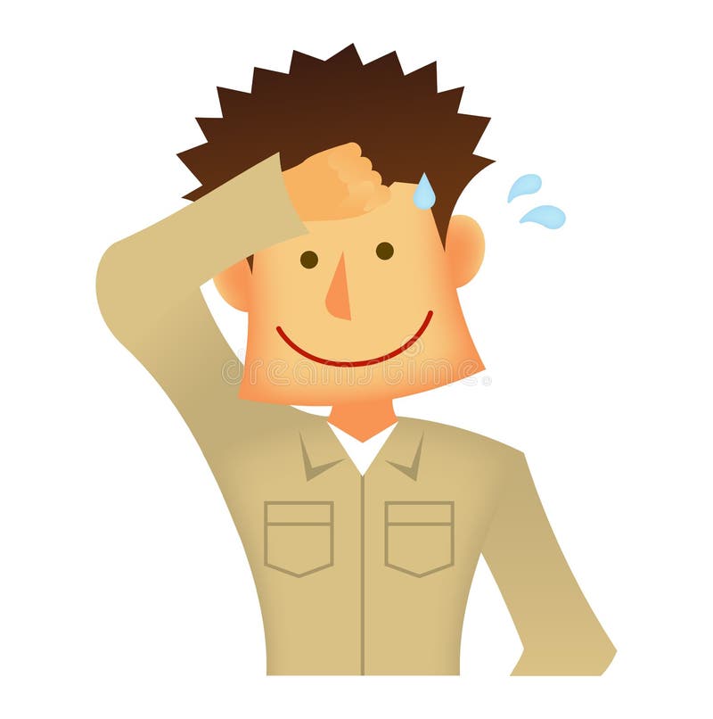 Wiping Sweat Stock Illustrations – 74 Wiping Sweat Stock Illustrations ...