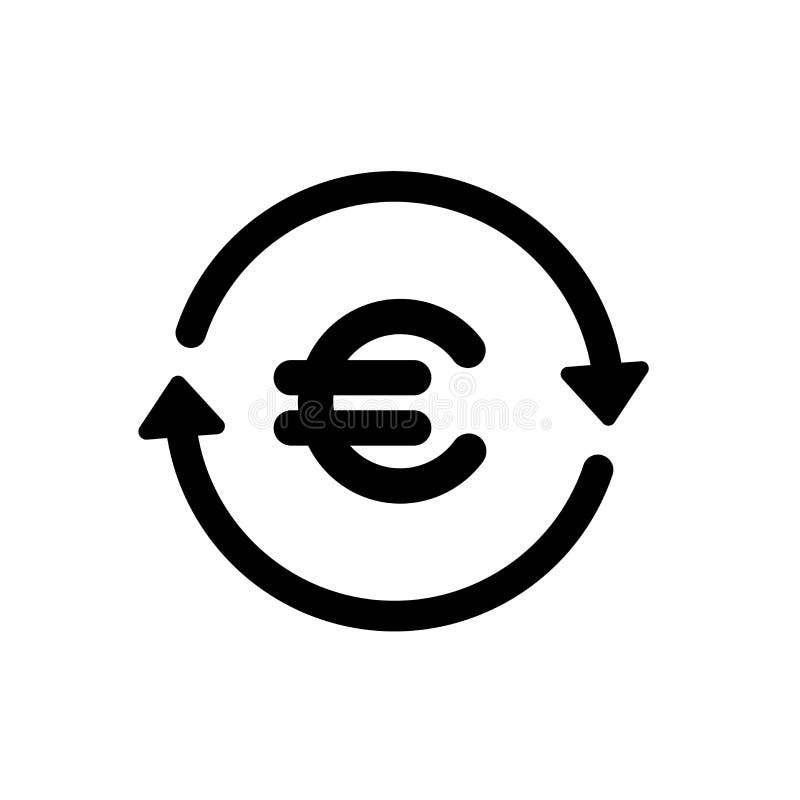 Euro Exchange Icon / Euro Mark Stock Vector - Illustration of drawing ...