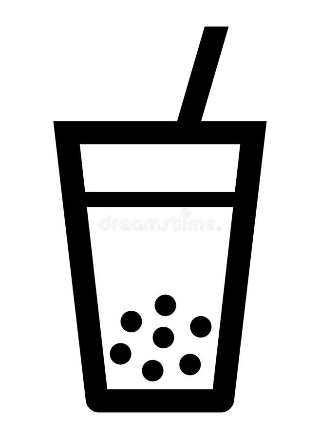 Bubble Tea / Tapioca Milk Teavector Icon Stock Vector - Illustration of ...