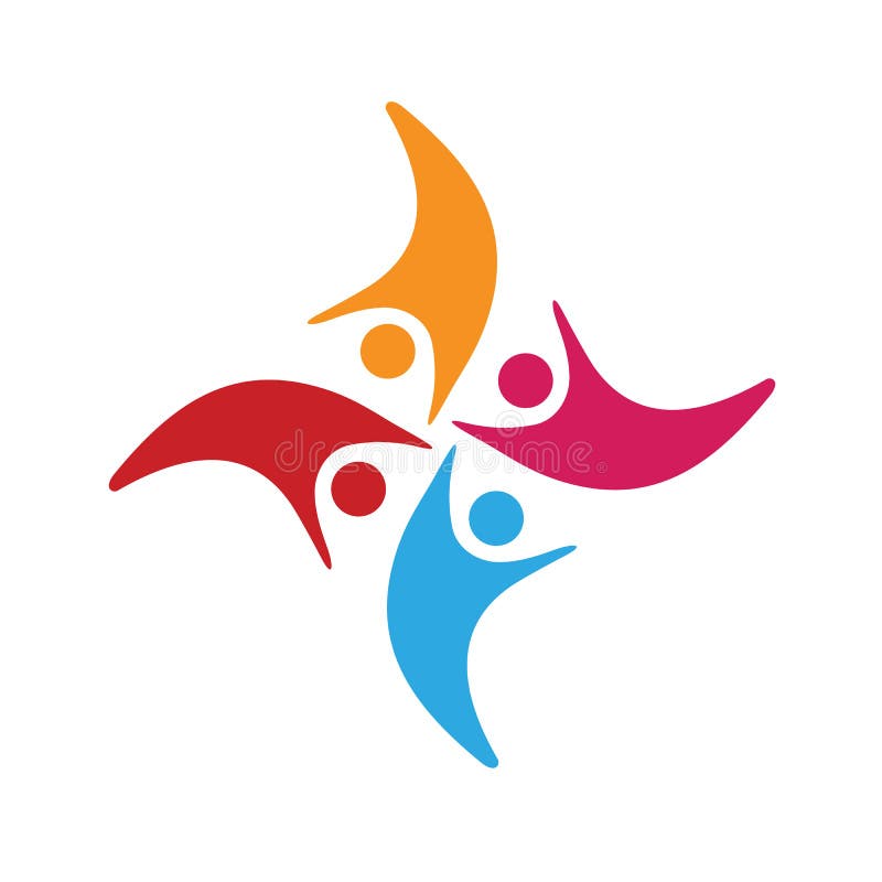 Teamwork Love People Together Vector Symbol. Stock Vector ...