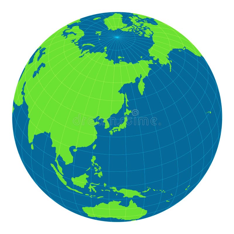 World Map Illustration / Globe , Sphere Stock Vector - Illustration of ...