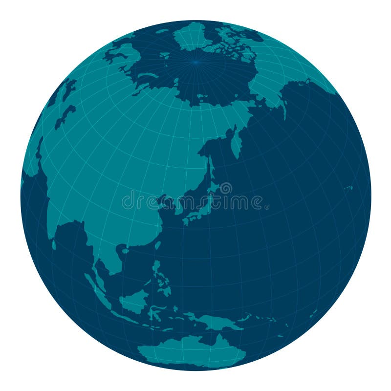World Map Illustration / Globe , Sphere Stock Vector - Illustration of ...