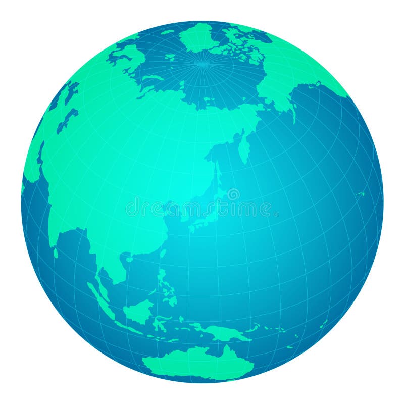 World Map Illustration / Globe , Sphere Stock Vector - Illustration of ...