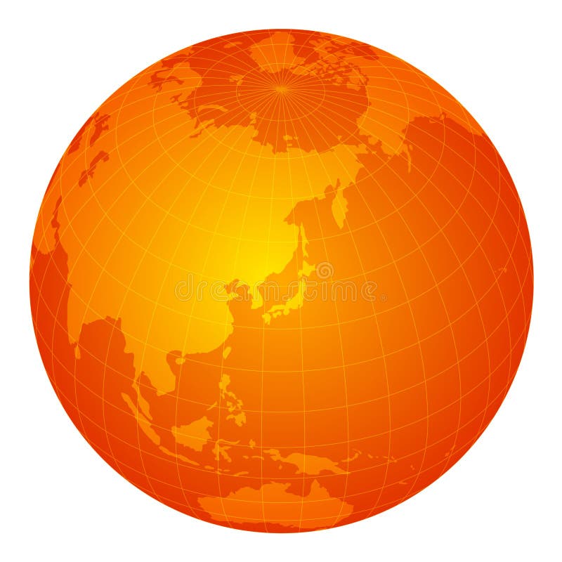 World Map Illustration / Globe , Sphere Stock Vector - Illustration of ...