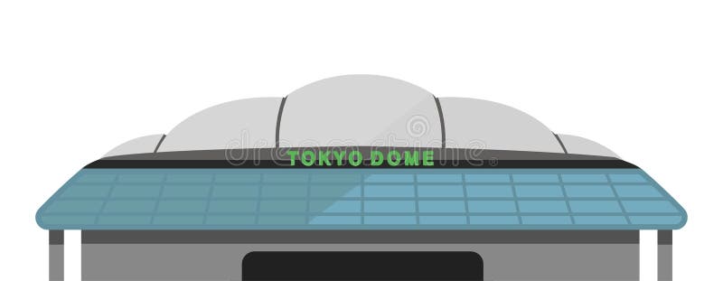 Tokyo Landmark Buildings Illustration / Tokyo Dome City Stock Vector ...