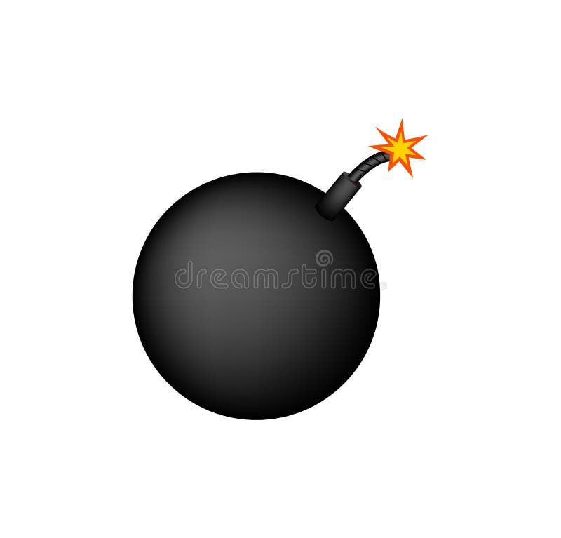 Round Bomb Illustration / Short Fuse Stock Vector - Illustration of ...