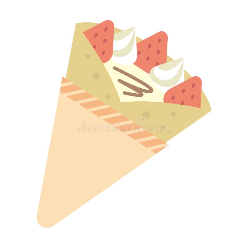 Crepe Illustration Color Icon / Baking Crepe Stock Vector ...