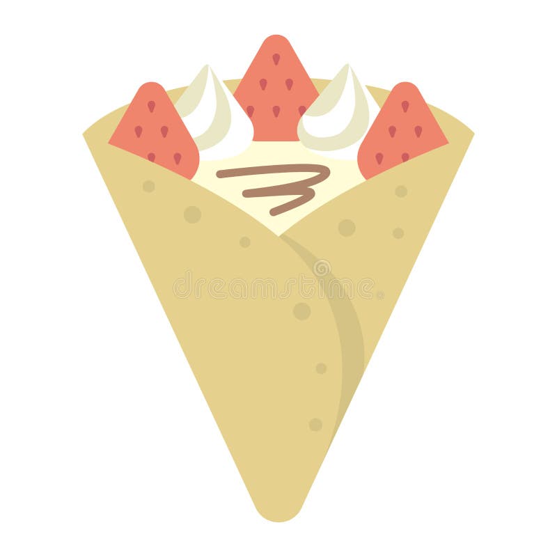 Crepe Illustration Color Icon / Baking Crepe Stock Vector ...