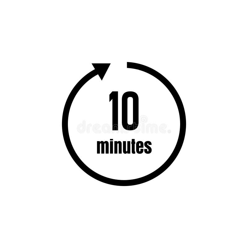 Clock , Timer ,time Passage Icon / 10 Minutes Stock Vector ...