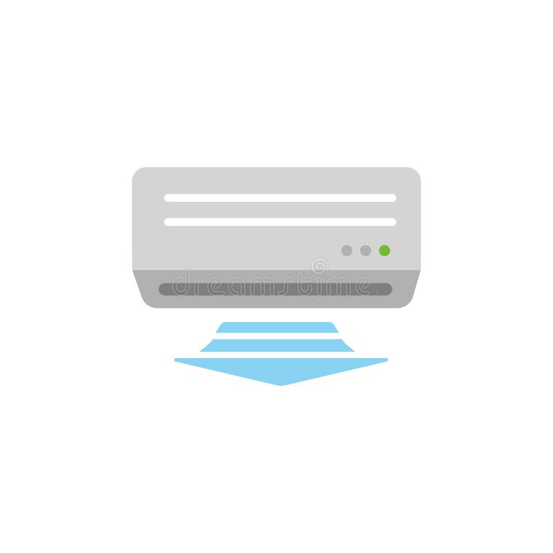 AC / Air Conditioner Color Icon / Water Leaking Stock Vector ...
