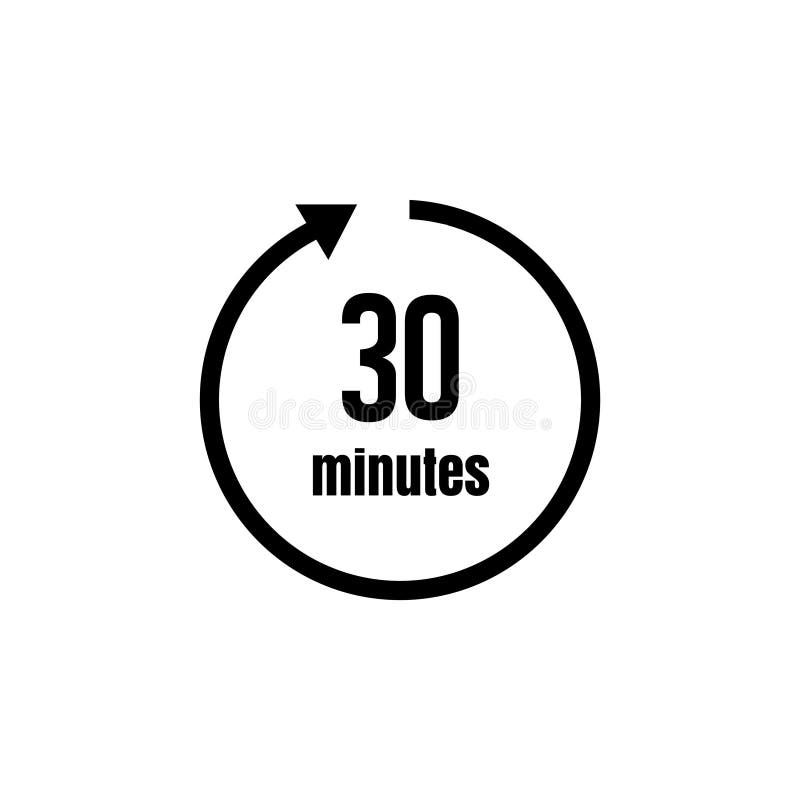 Clock , Timer ,time Passage Icon / 30 Minutes Stock Vector ...