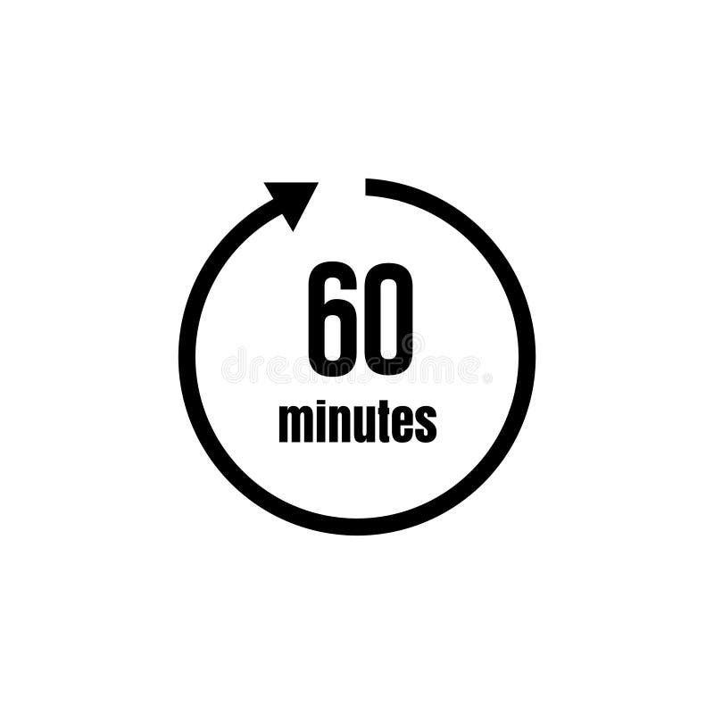 Clock , Timer ,time Passage Icon / 60 Minutes Stock Vector ...